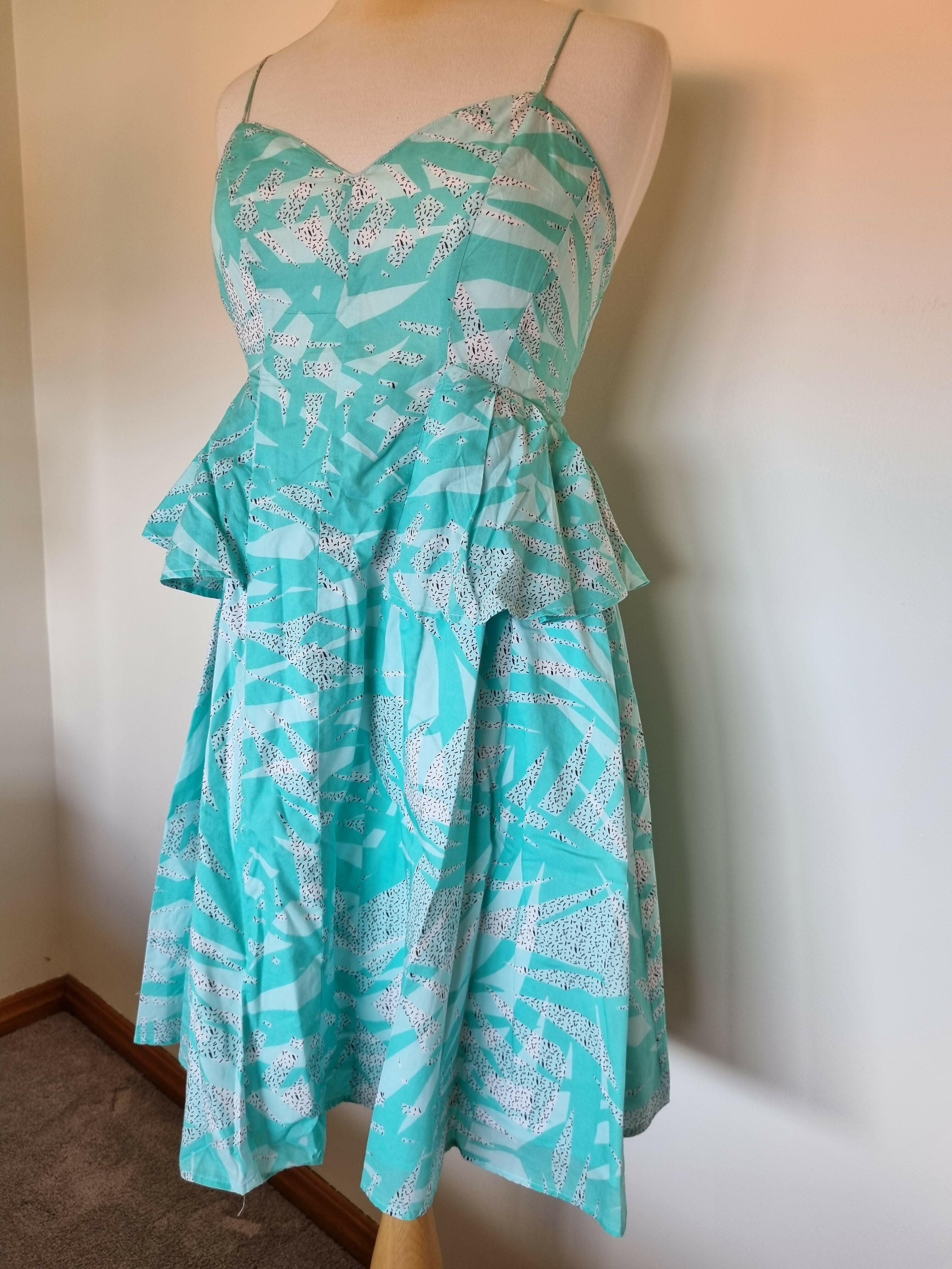 Teal Summer Dress – oppspot